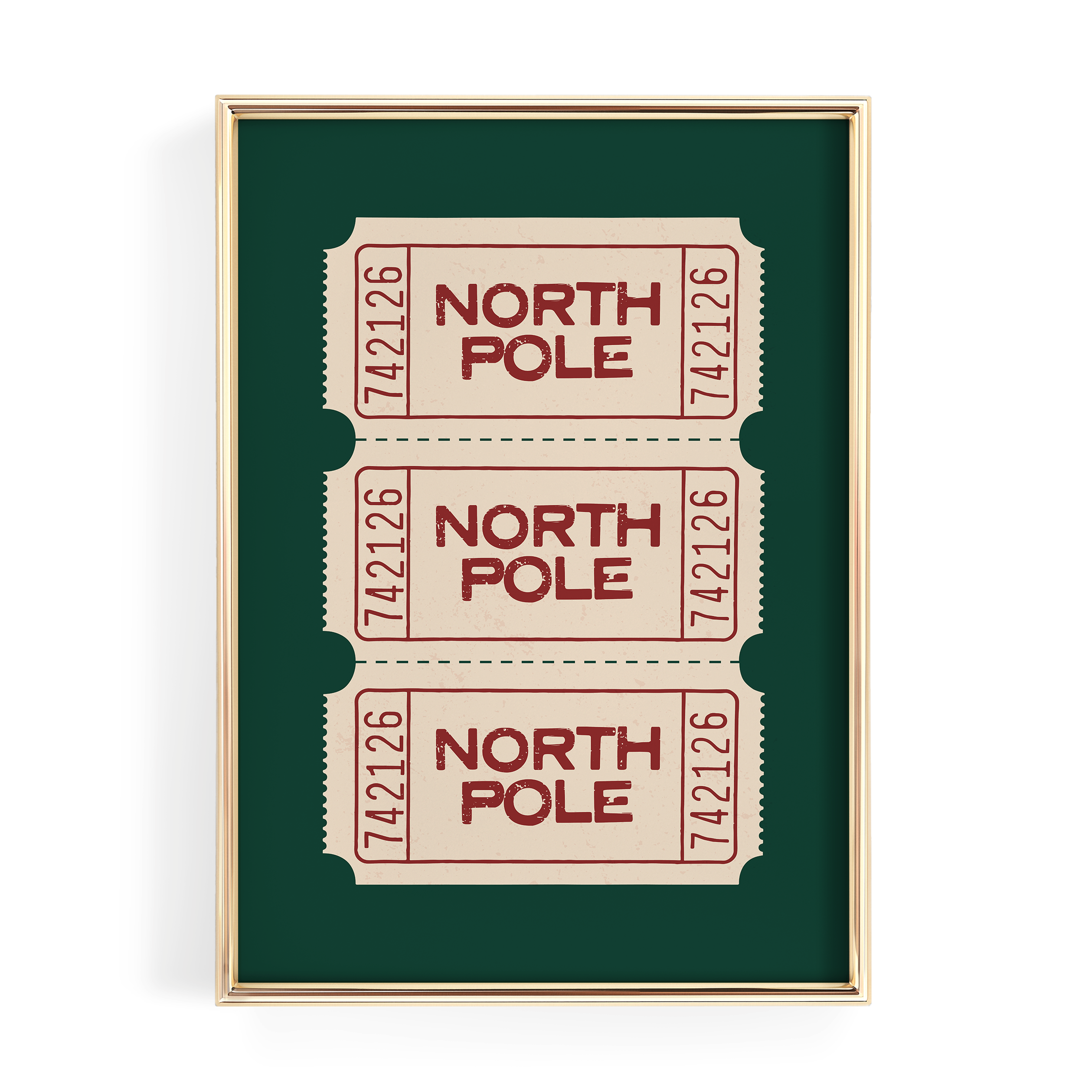 North Pole Ticket Stubs | Printable Posters | Holiday Wall Decor for ...